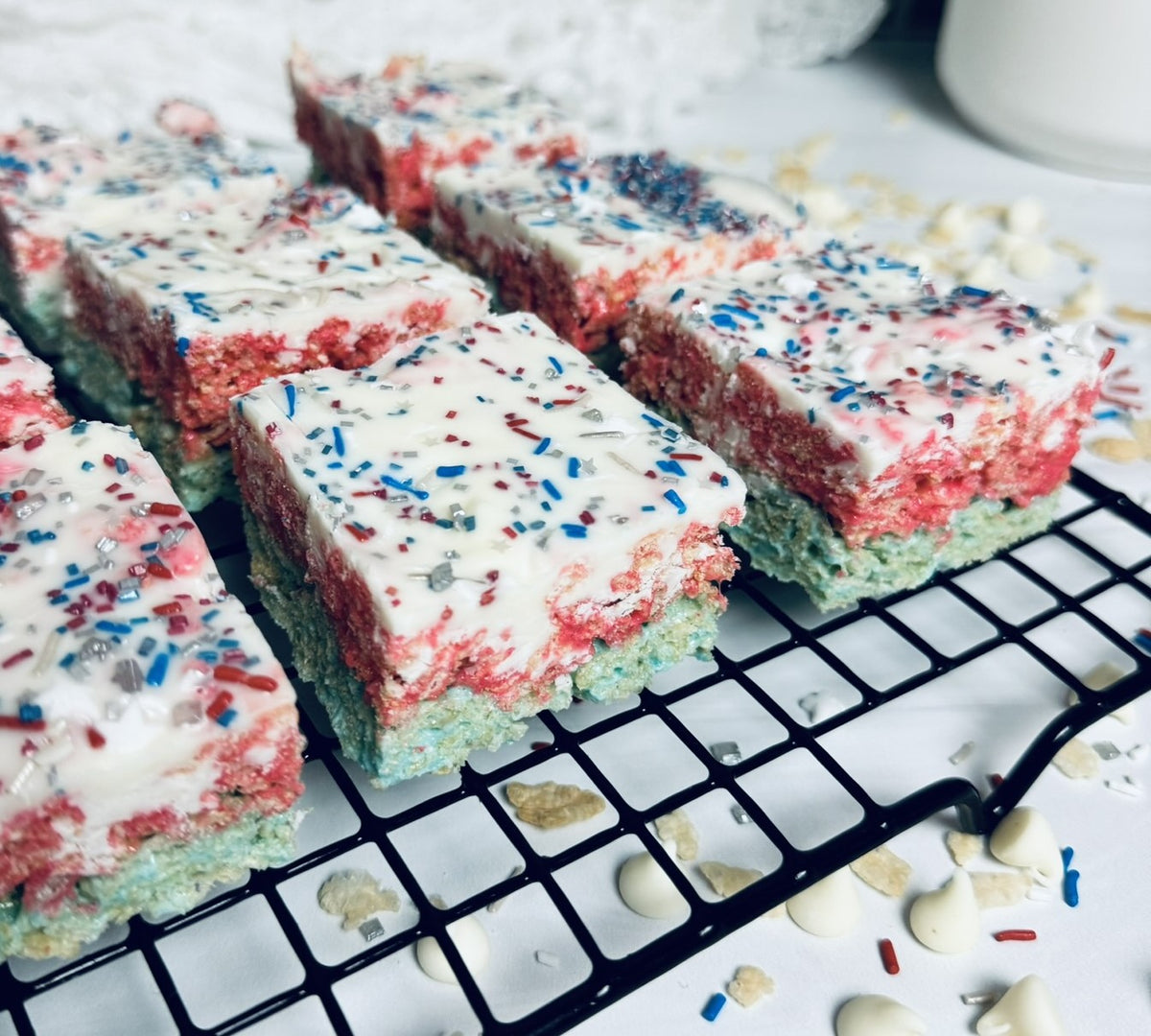 Red, White & Blue Square | Holiday Squares, No Bake Dessert and more ...