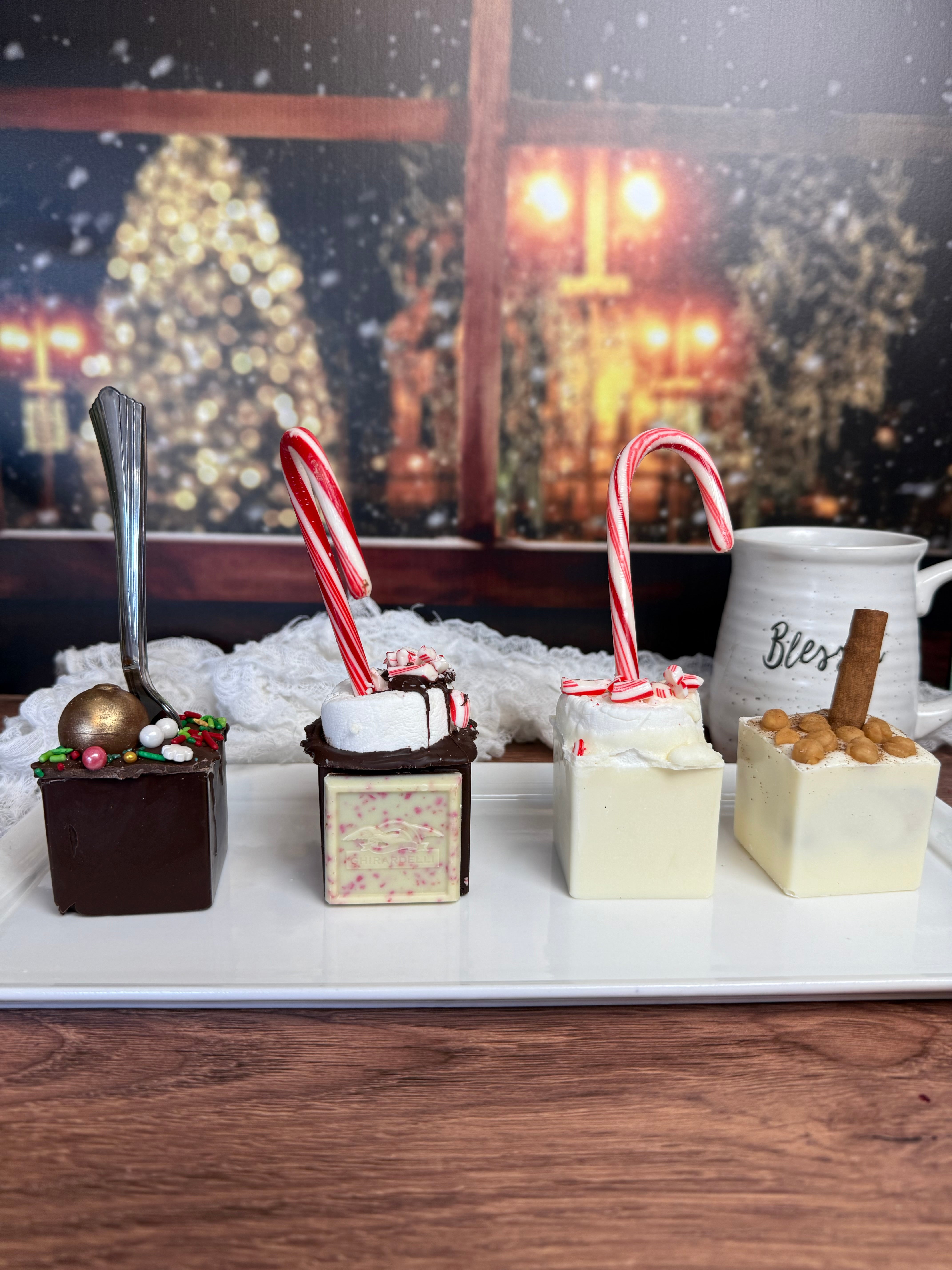 Peppermint White Chocolate Hot Cocoa Bomb – Squares Bake Shop